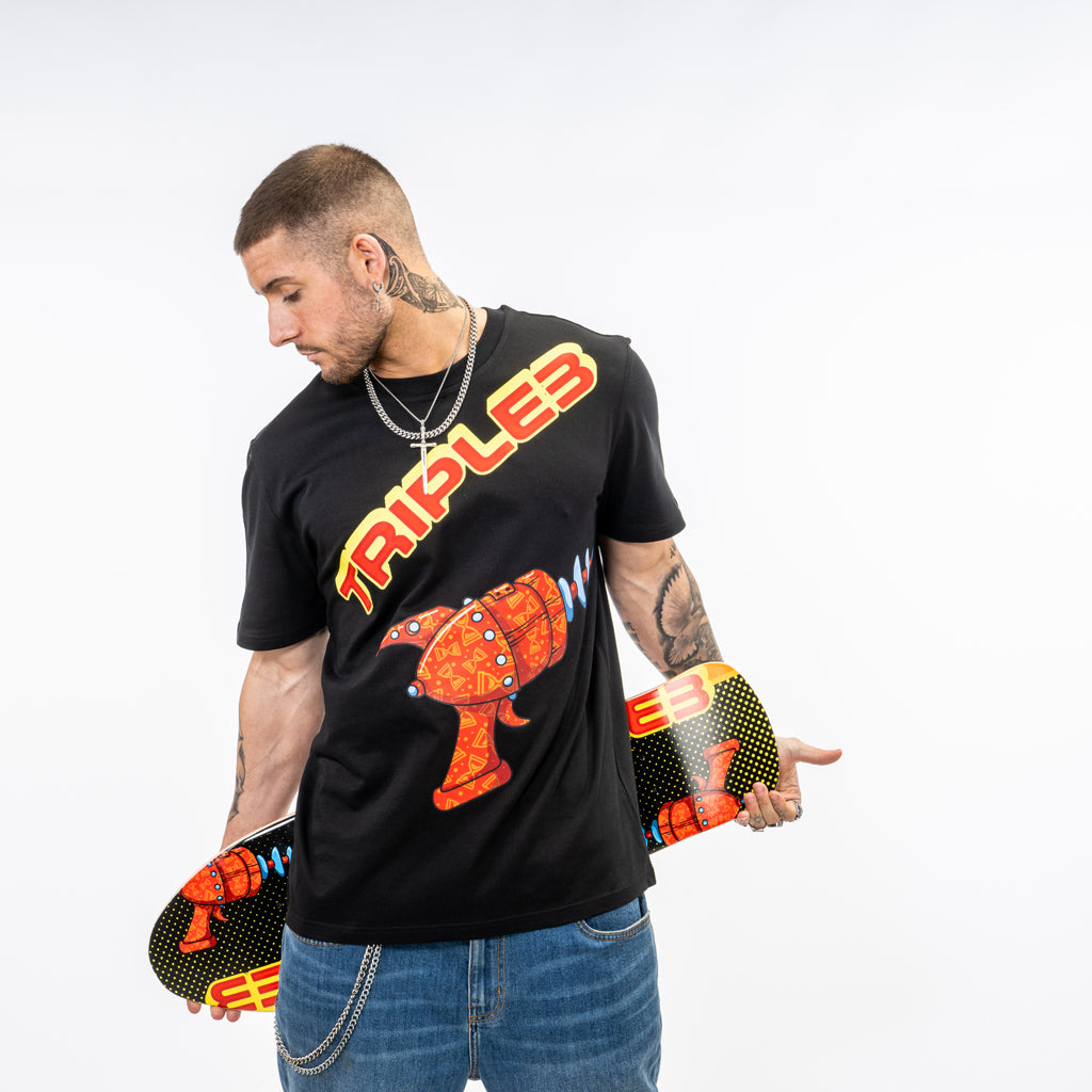 Black Ray Gun Wrap T-Shirt by Triple 3 – Junglist Network